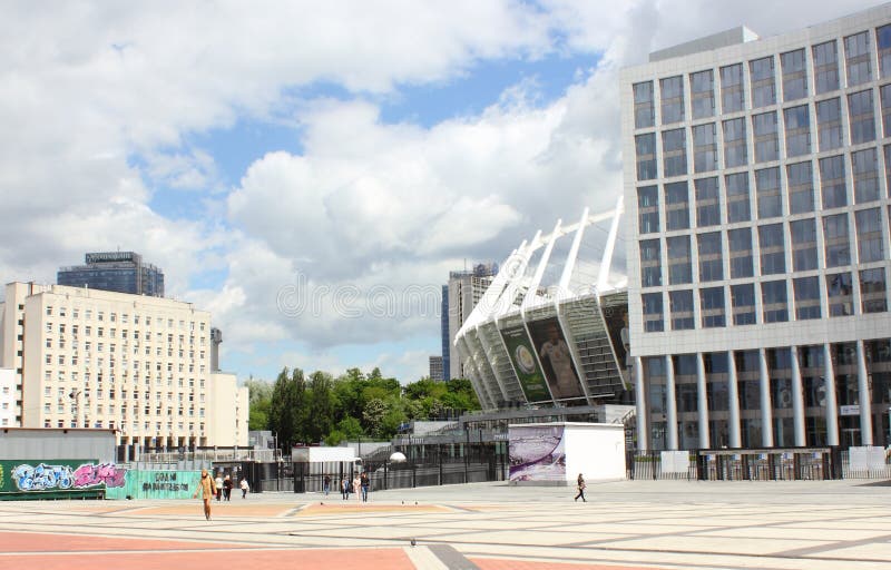 Square in Front of the Stadium Editorial Photo - Image of tours, dome ...