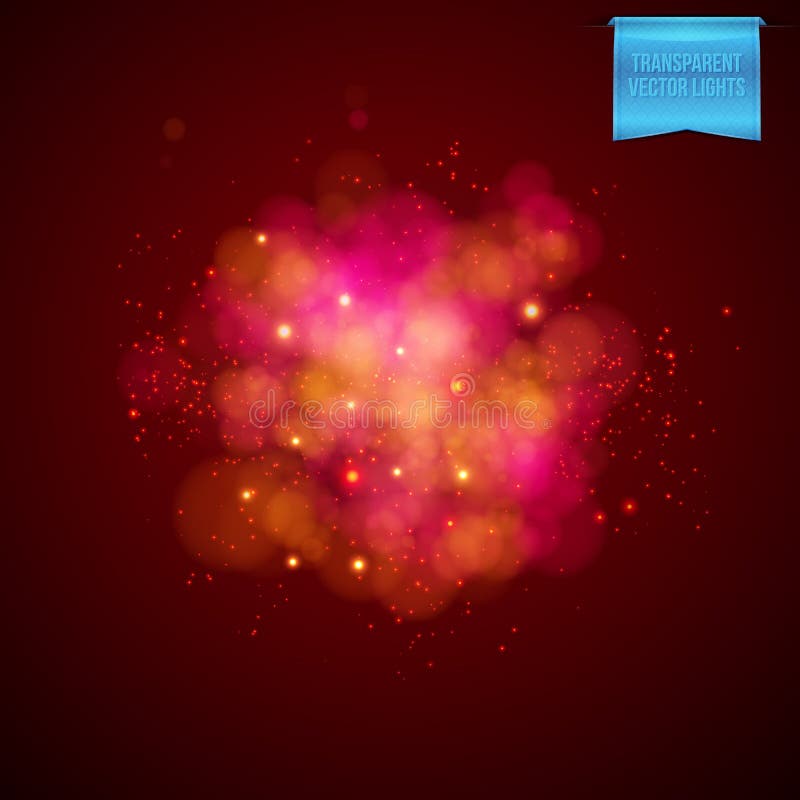 Vector Illustration of Cloudy Red Explosion Background Stock Vector ...
