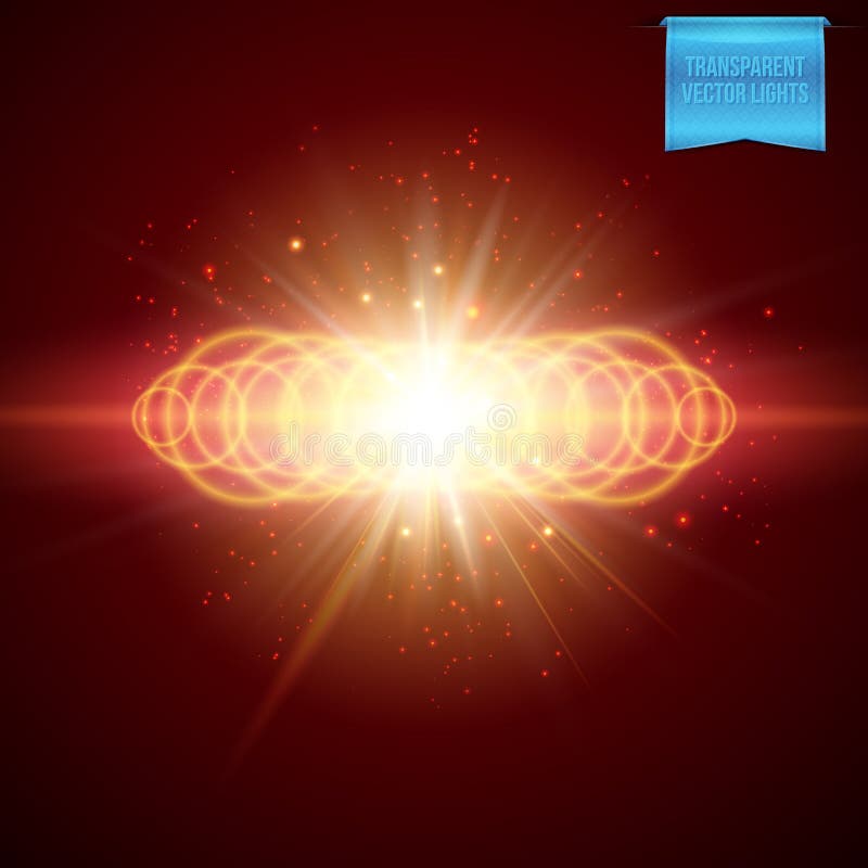 Vector Illustration of Multiple Ringed Red Explosion Background Stock ...