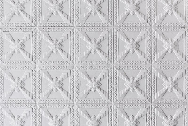 The Square Geometric Pattern of a Pressed Steel Roof Installation Stock ...