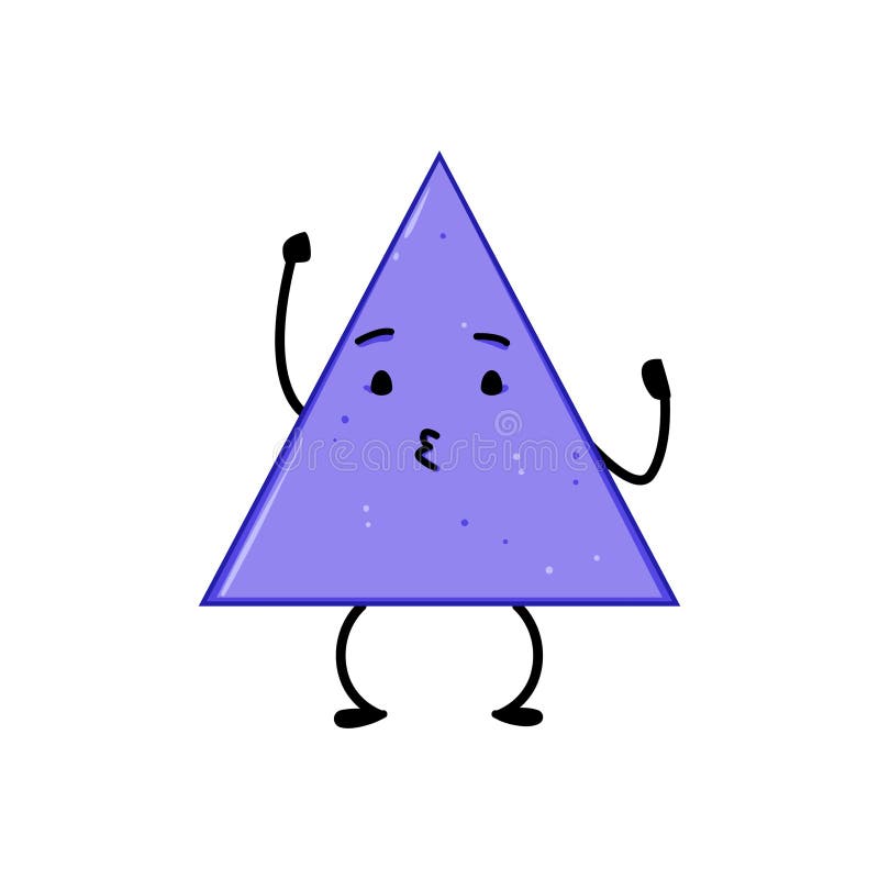 Square Geometric Shape Character Cartoon Vector Illustration Stock ...