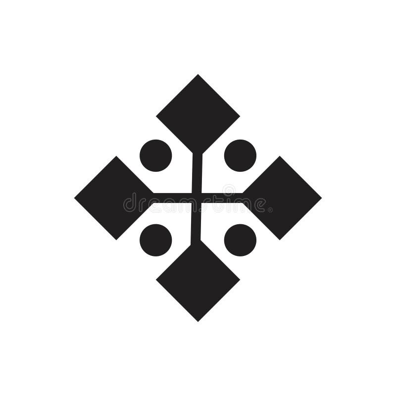 Square Geometric Tile Dots Simple Logo Vector Stock Vector ...