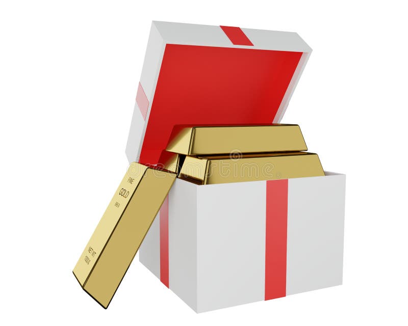 Square gift box with bow stock illustration. Illustration of gift ...