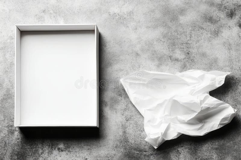 Square Gift Boxes with Wrap Paper and Round Label Mockup on Gray ...