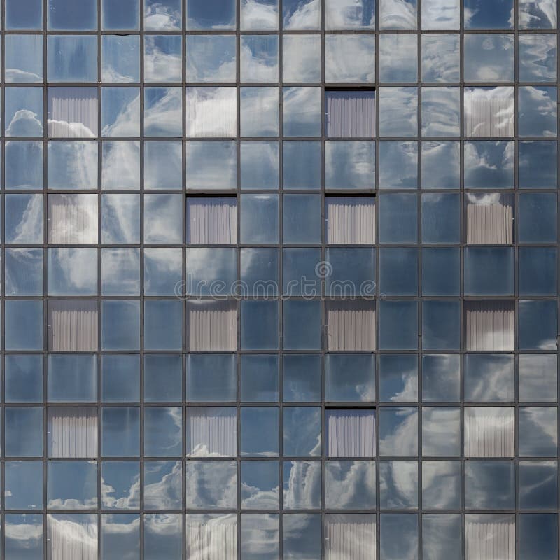 Square glass facade stock photo. Image of blue, construction - 34772706