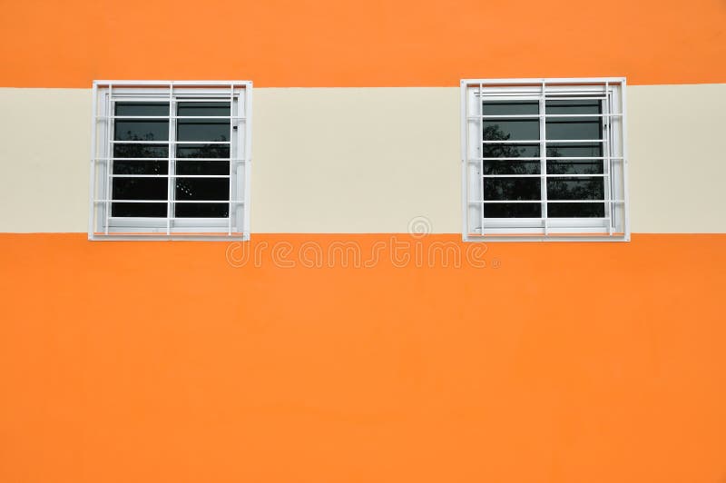 Square Glass Windows with Cases Stock Photo - Image of glass, orange ...