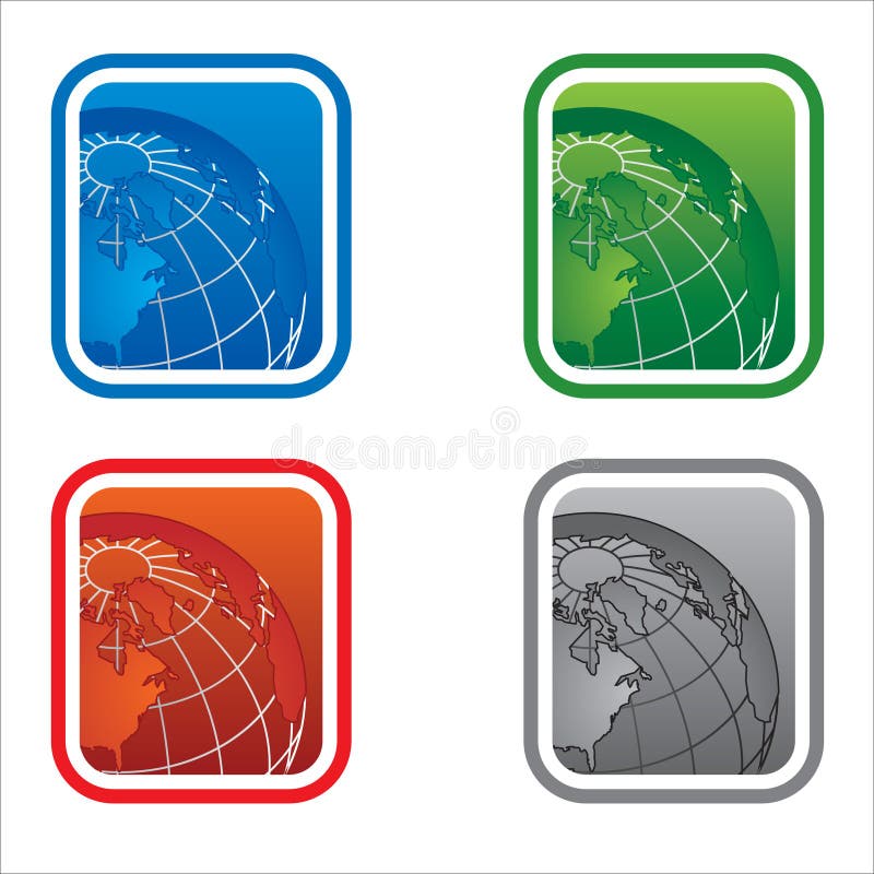 Square globe gradient stock vector. Illustration of globe - 8099804