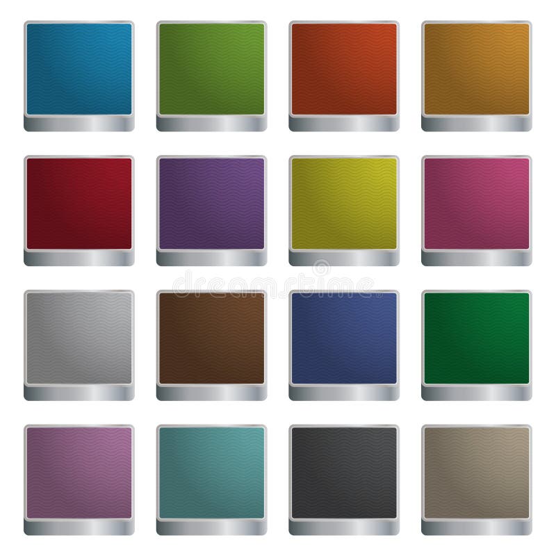 Set of Square Glossy Buttons Vector Stock Vector - Illustration of ... Set of Square Glossy Buttons Vector Stock Vector - Illustration of ...