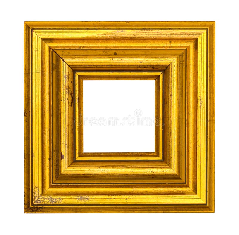 Square Gold Frame stock illustration. Illustration of frame - 292048142