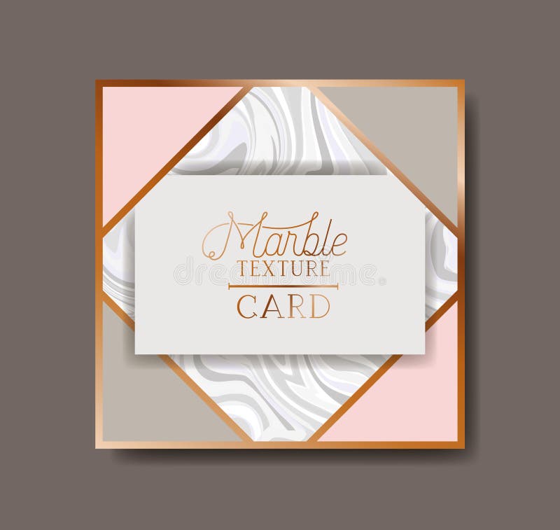 Square Golden Frame Marble Texture Stock Vector - Illustration of stone ...