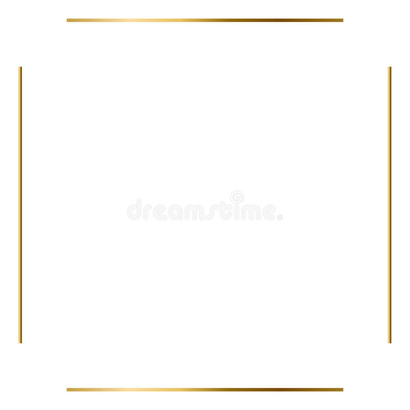 Square Golden Frame on the White Background. EPS10 Stock Vector ...