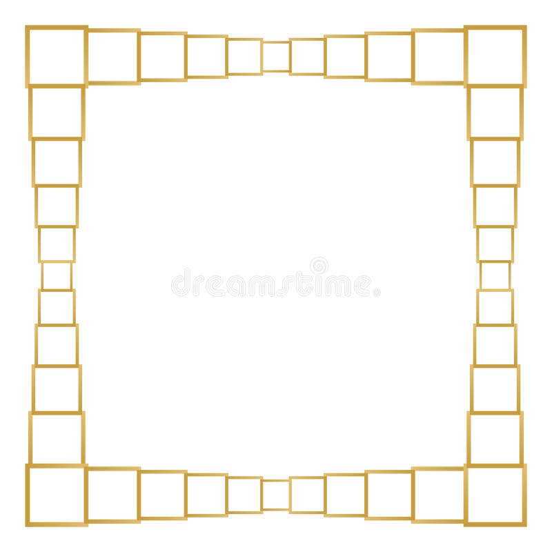 Square Golden Frame on the White Background. EPS10 Stock Vector ...