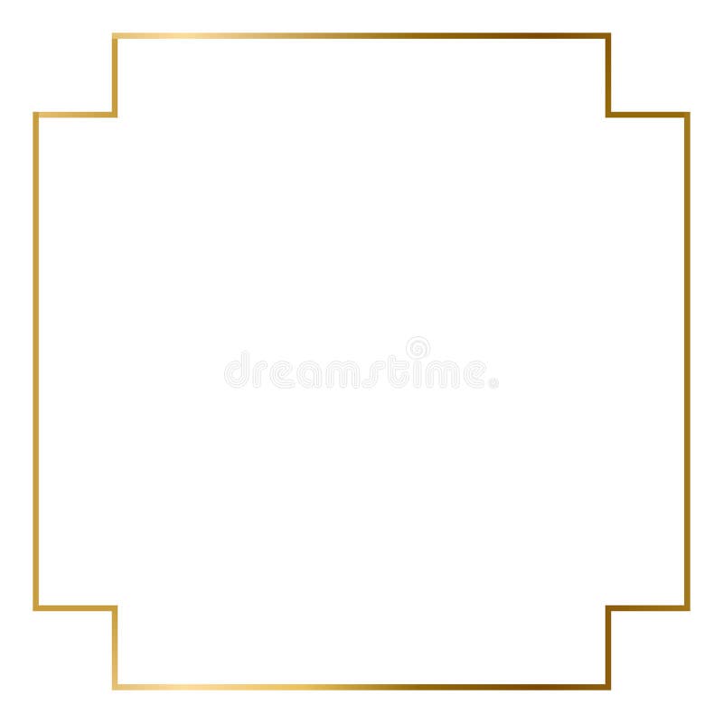 Square Golden Frame on the White Background. EPS10 Stock Vector ...