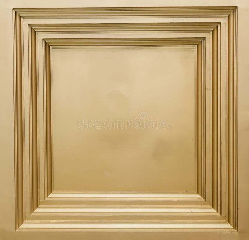 A Square Golden Picture of Frame. Stock Image - Image of square, museum ...