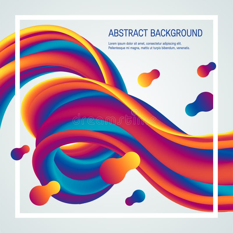 Square Gradient Background, 3d Vector Cover Design Stock Vector ...