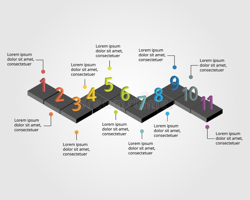 Square Graph Chart Template for Infographic for Presentation for 11 ...
