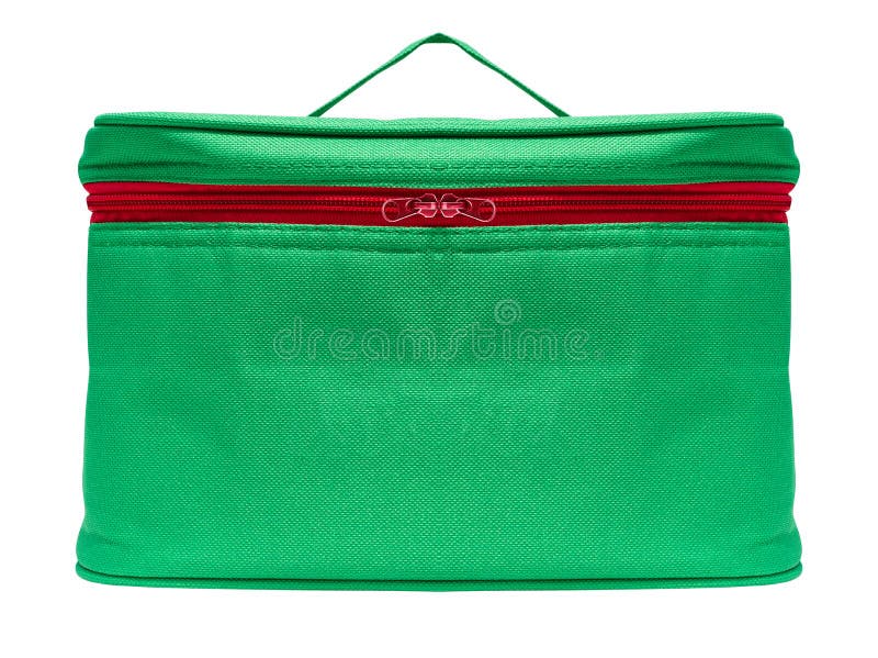 Square Green Bag Isolated on White Background with Clipping Path Stock ...