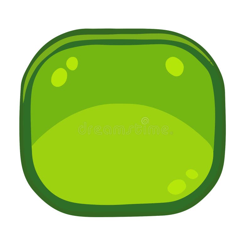 Square Green Button for Game or Site Stock Vector - Illustration of ...