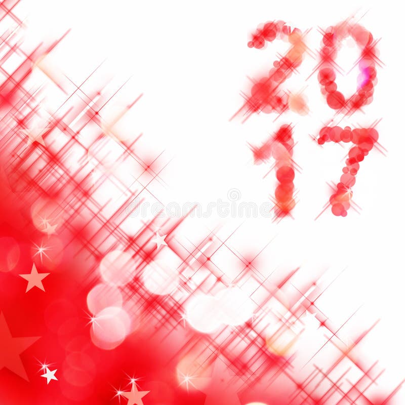 2017 Square Greeting Card on Red Shiny Holiday Lights Stock ...