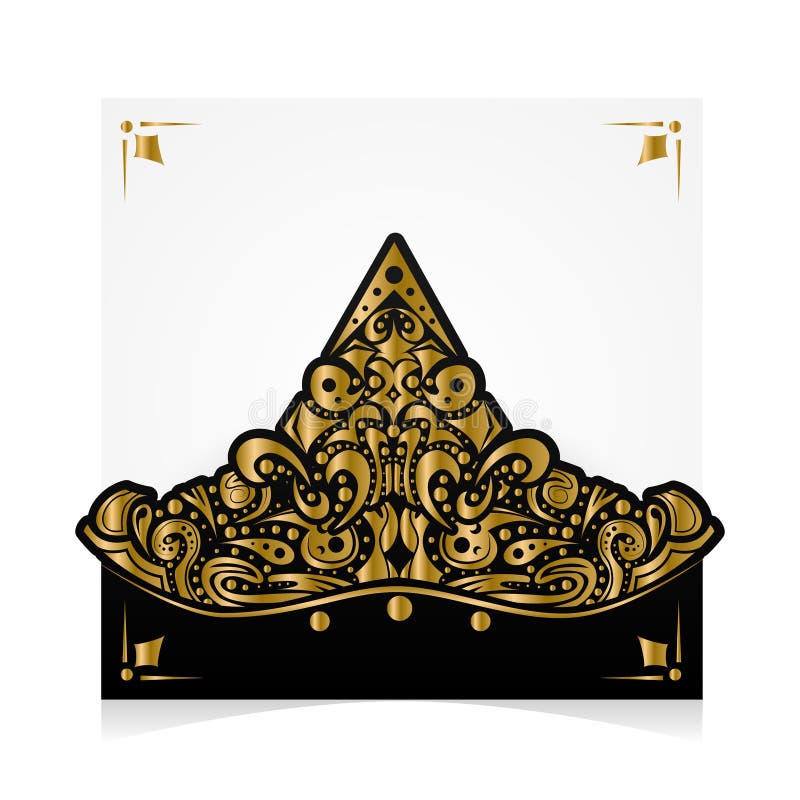 Square Greeting Card Template Batik Design Vector Stock Illustration ...