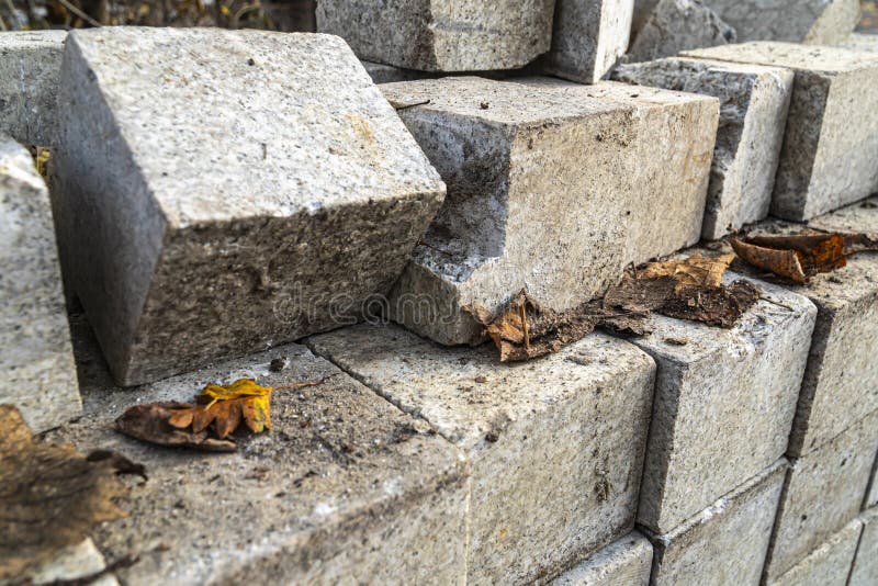 Square Grey Stones Road Texture Close Up Stock Image - Image of bumpy ...