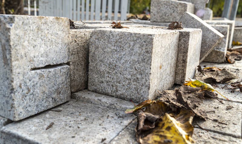 Square Grey Stones Road Texture Close Up Stock Photo - Image of ...