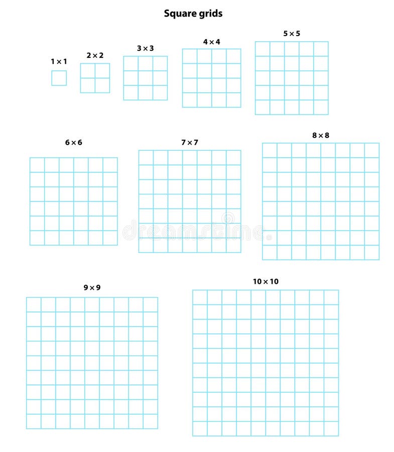 Square Grid All Sizes with Squares, Grid Texture Background, Vector ...