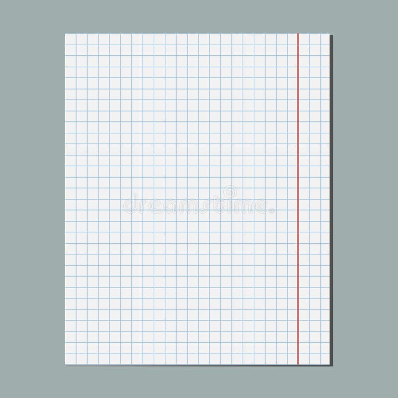 Graphical Blank Paper Sheet, Empty Square Coordinate Grid Lined ...