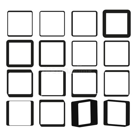 Square Grid Icon. Open Frame Symbol. White Box Element. Vector ...