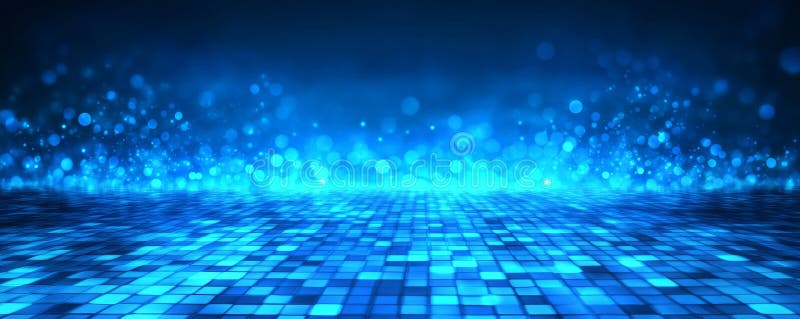 The Square Grid Pattern Forms a Dark Blue Tiled Background with a ...