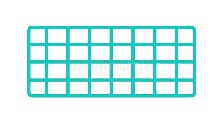 Square Grid Pattern Vector Icon, Layout and Design Symbol, Vector ...