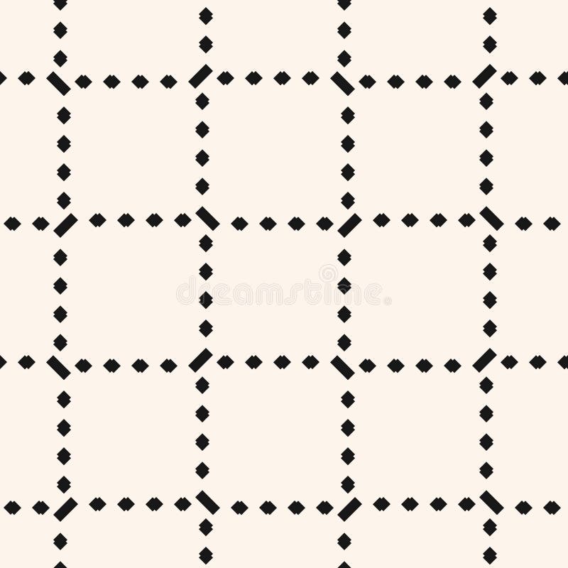 Square Grid Seamless Pattern. Vector Abstract Geometric Texture with ...