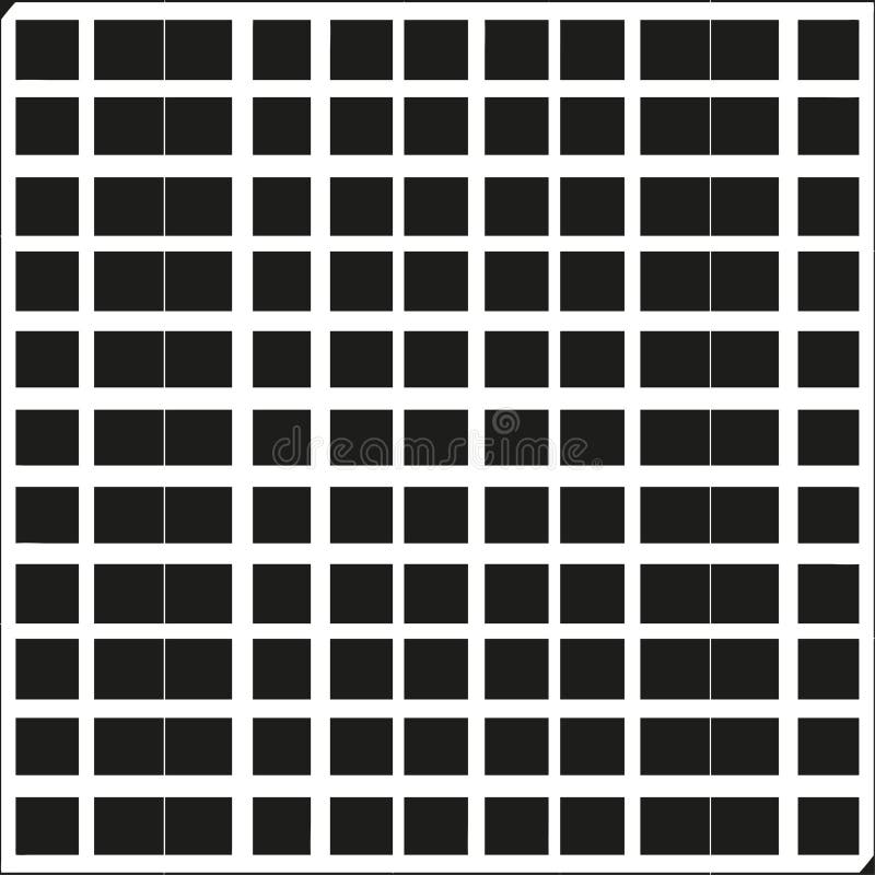 Square Grid Shape. Black White Pattern. Optical Illusion Vector ...