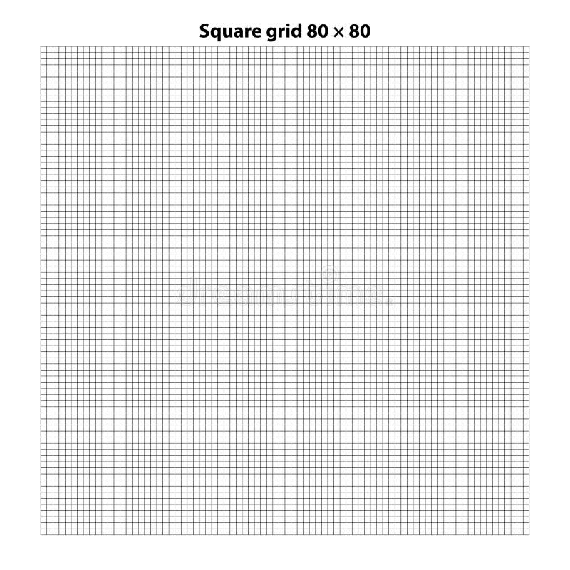 Square Grid with 80 by 80 Squares, Grid Texture Background, Vector ...