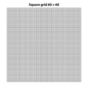 Square Grid with 60 by 60 Squares, Grid Texture Background, Vector ...