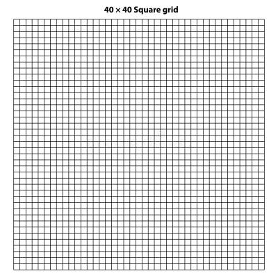 Square Grid with 40 by 40 Squares, Grid Texture Background, Vector ...