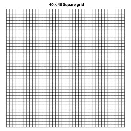 Square Grid with 40 by 40 Squares, Grid Texture Background, Vector ...