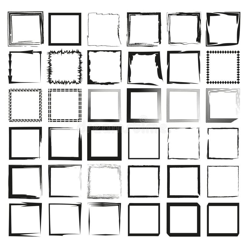 Square Grid Texture. Abstract Black Boxes. Vector Pattern Shape ...