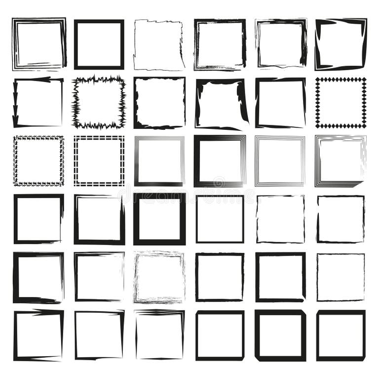 Square Grid Texture. Abstract Black Boxes. Vector Pattern Shape ...