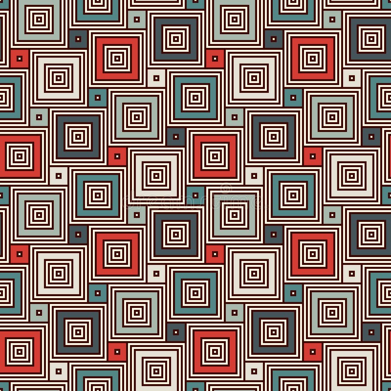 Square Grid Texture. Pythagorean Tiling Motif. Seamless Pattern Design ...