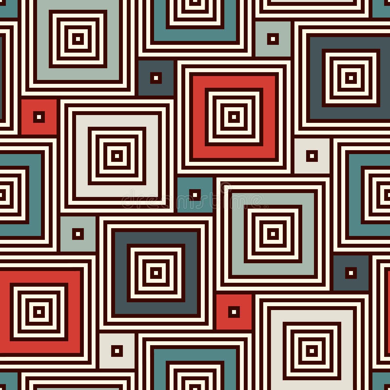 Square Grid Texture. Pythagorean Tiling Motif. Seamless Pattern Design with Classic Ornament ...