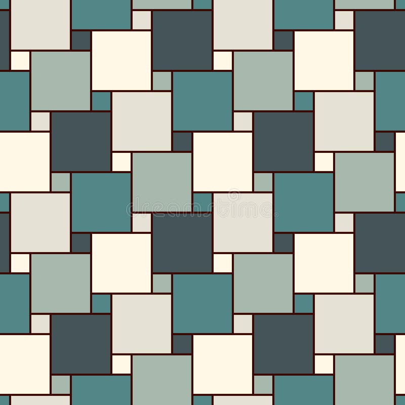 Square Grid Texture. Pythagorean Tiling Motif. Seamless Pattern Design ...