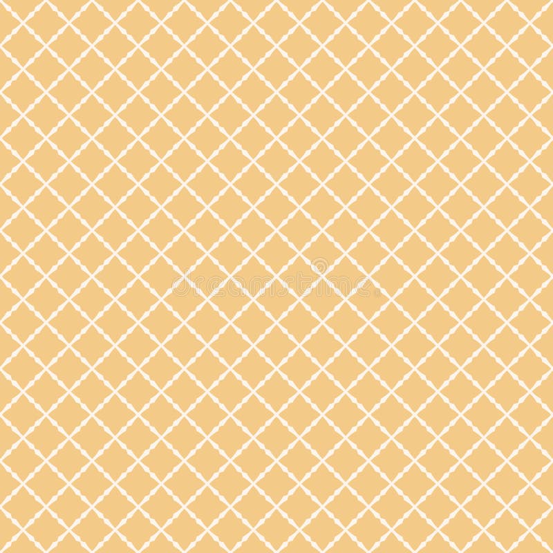 Square Grid Vector Seamless Pattern. Subtle Abstract Yellow Geometric ...