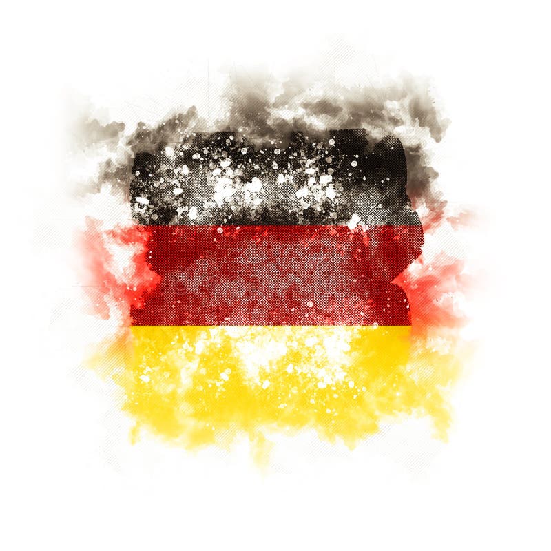 Square Grunge Flag of Germany Stock Illustration - Illustration of ...
