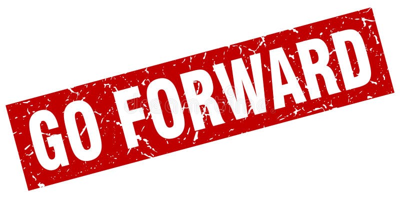 Square Grunge Go Forward Stamp Stock Vector - Illustration of stamp ...