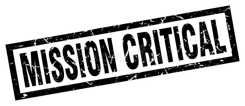 Square Grunge Mission Critical Stamp Stock Vector - Illustration of ...