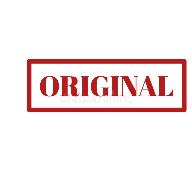 Square Grunge Red Original Stamp Stock Illustration - Illustration of ...