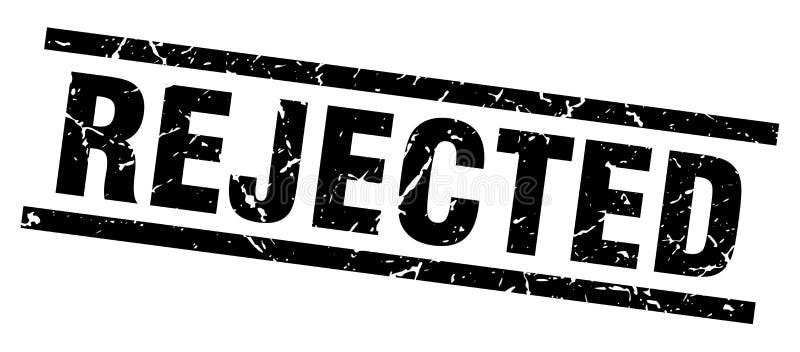 Grunge Red Rejected Square Rubber Seal Stamp Stock Vector ...