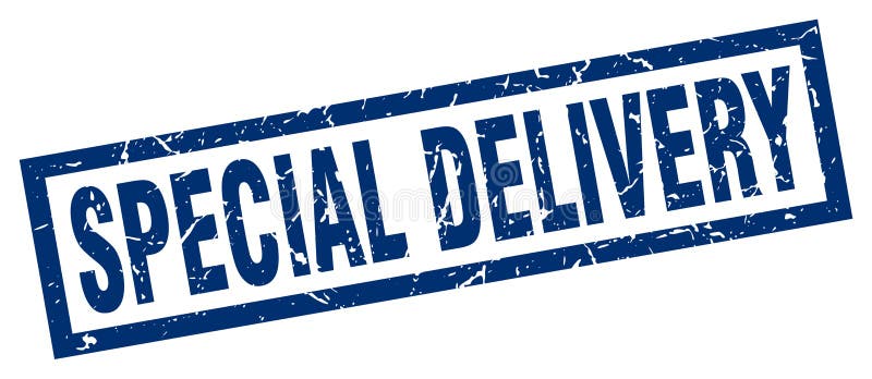 Square Grunge Special Delivery Stamp Stock Vector - Illustration of ...