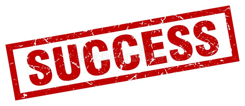 Square Grunge Success Stamp Stock Vector - Illustration of rubber ...